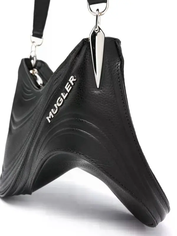 MUGLER Debossed Shoulder Bag