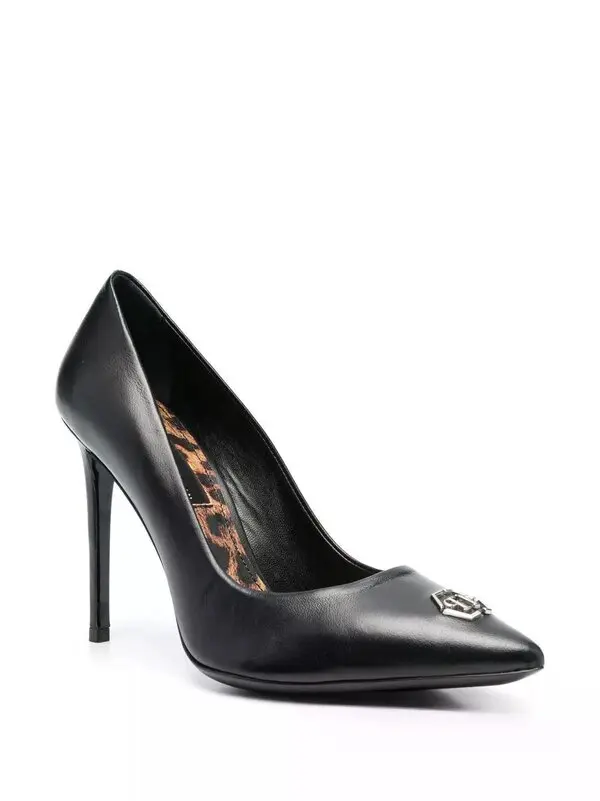 Philipp Plein Logo-plaque 100mm Heeled Pumps