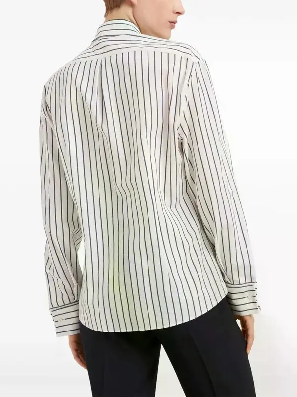 Brunello Cucinelli Stripe-print Cotton Shirt