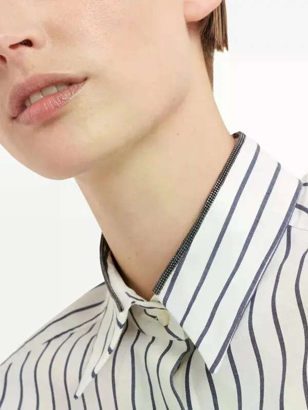 Brunello Cucinelli Stripe-print Cotton Shirt