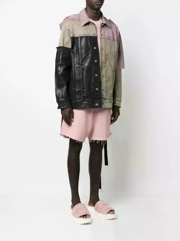 Rick Owens Jumbo Worker Patchwork Jacket - Grey