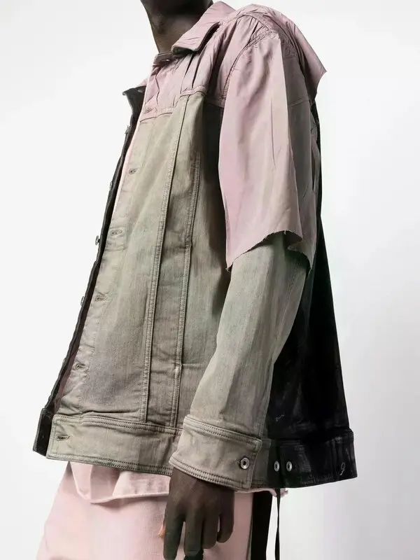Rick Owens Jumbo Worker Patchwork Jacket - Grey