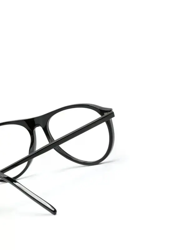 Saint Laurent Logo-engraved Pilot-frame Glasses