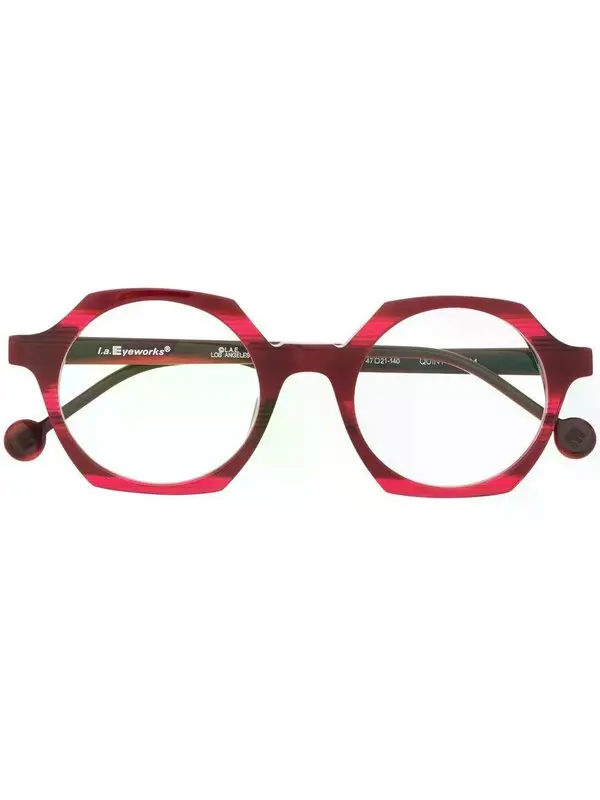 L.A. EYEWORKS Geometric-frame Glass Frames