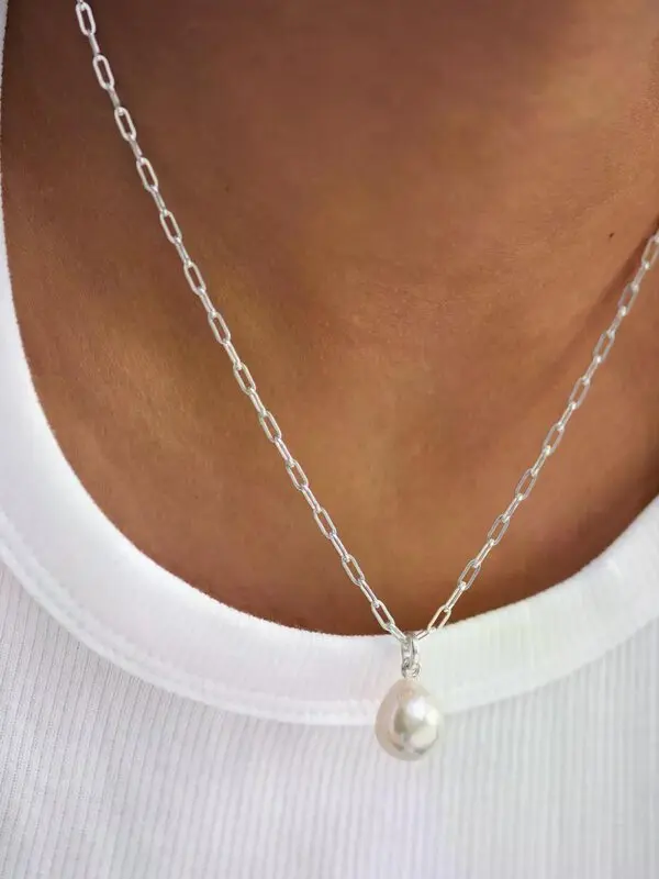Monica Vinader Recycled Sterling Paperclip Chain Necklace