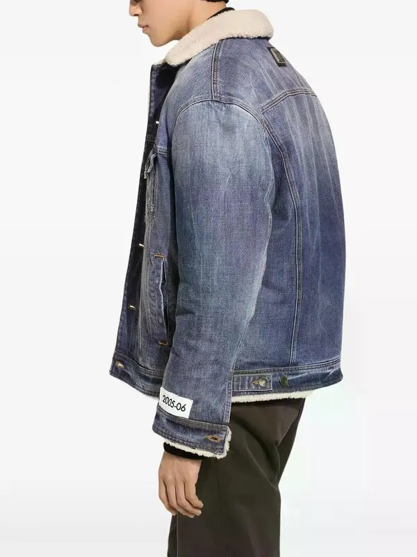 Dolce & Gabbana Denim Jacket With Faux-shearling Trim
