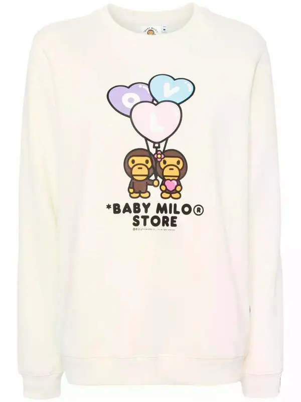 A BATHING APE Baby Milo® Store * Crew Neck Sweatshirt - Neutrals