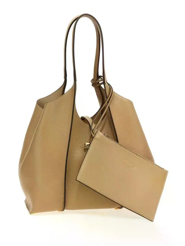 TOD'S T Timeless Tote - Neutrals