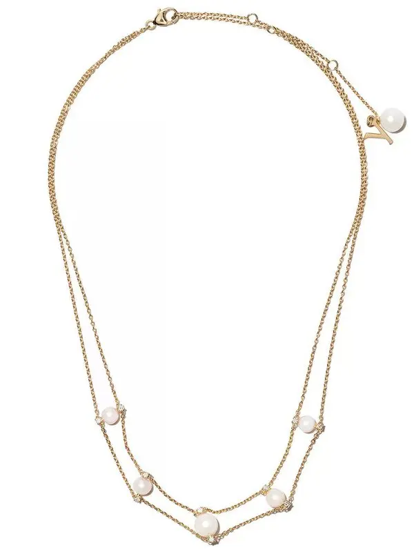 Yoko London 18kt Yellow Trend Freshwater Pearl And Diamond Necklace - Gold