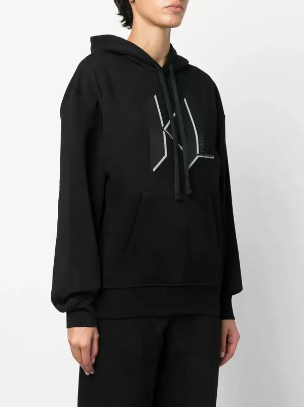 Karl Lagerfeld Logo Print Pullover Hoodie