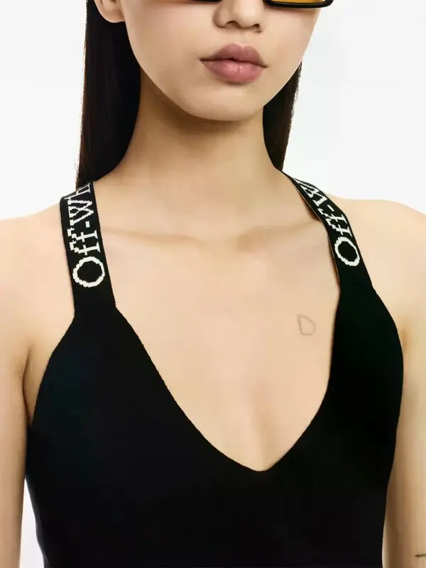 Off-White Logo-jacquard Mini Dress