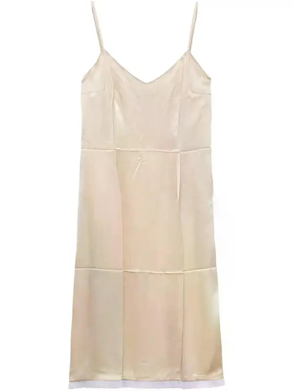 Prada Satin Crepe Midi Dress - Neutrals