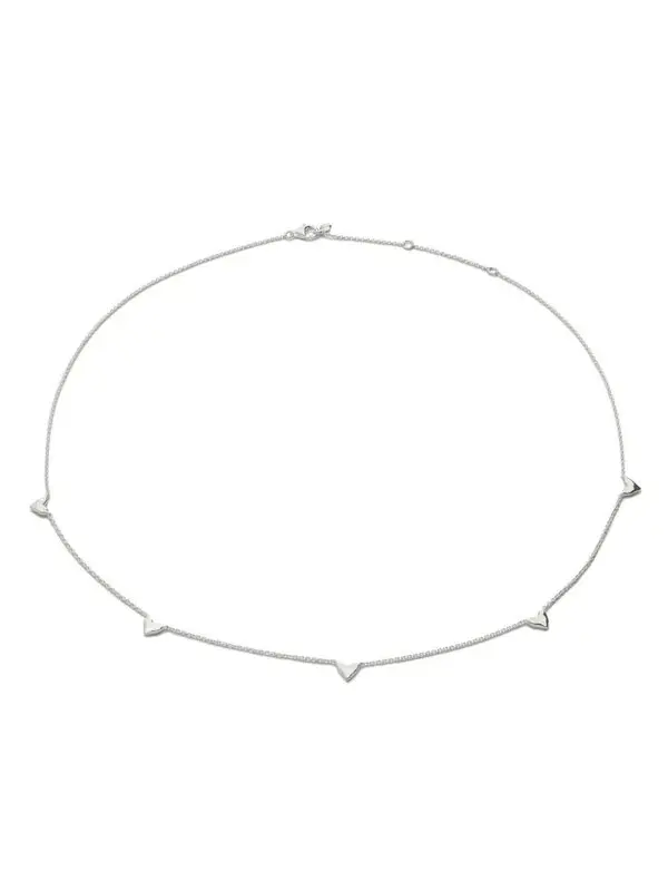 Monica Vinader Heart Station Necklace - Silver