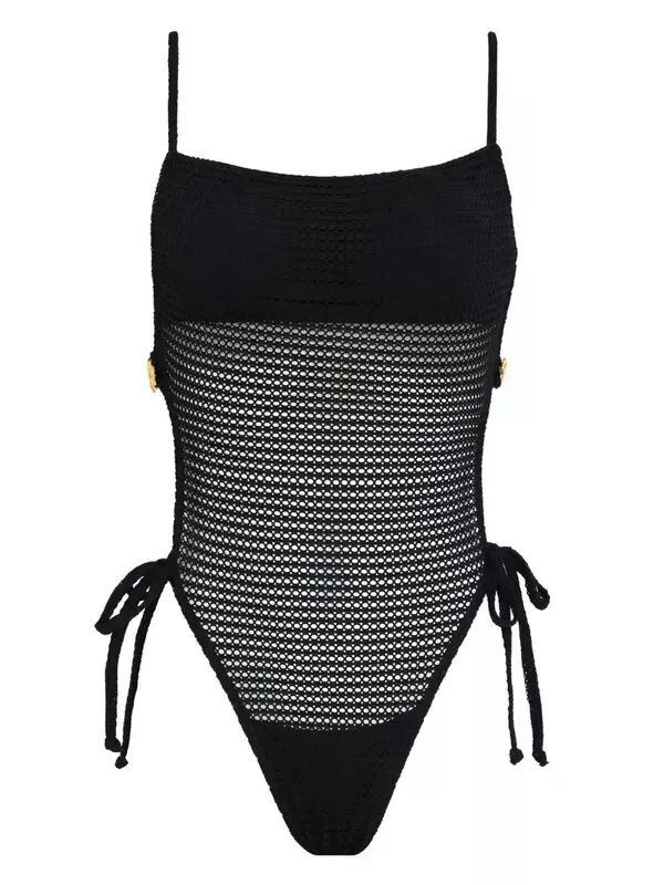 AMIR SLAMA Openwork One-piece Swimsuit - Black