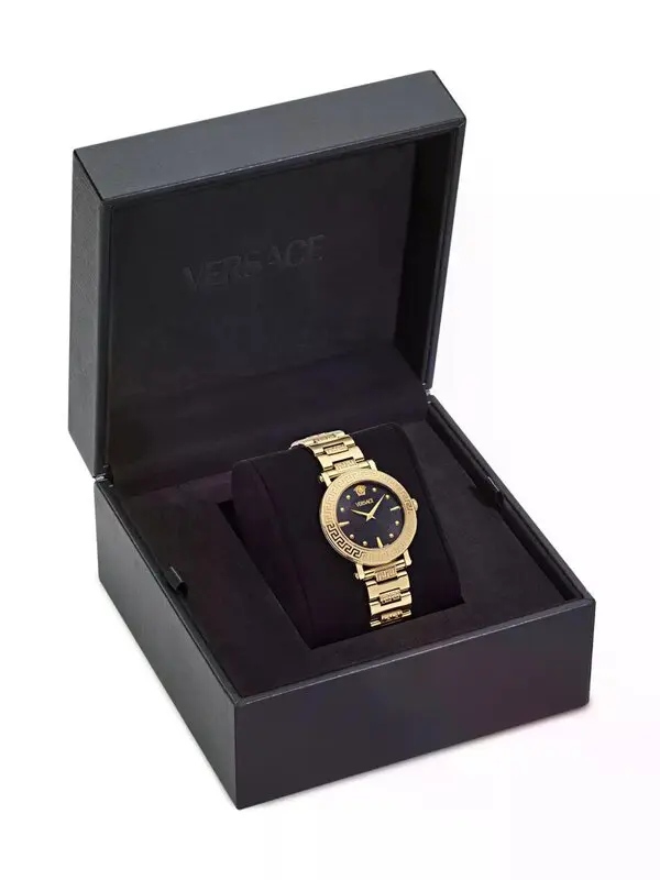 Versace Greca Sphere 35mm Timepiece - Black