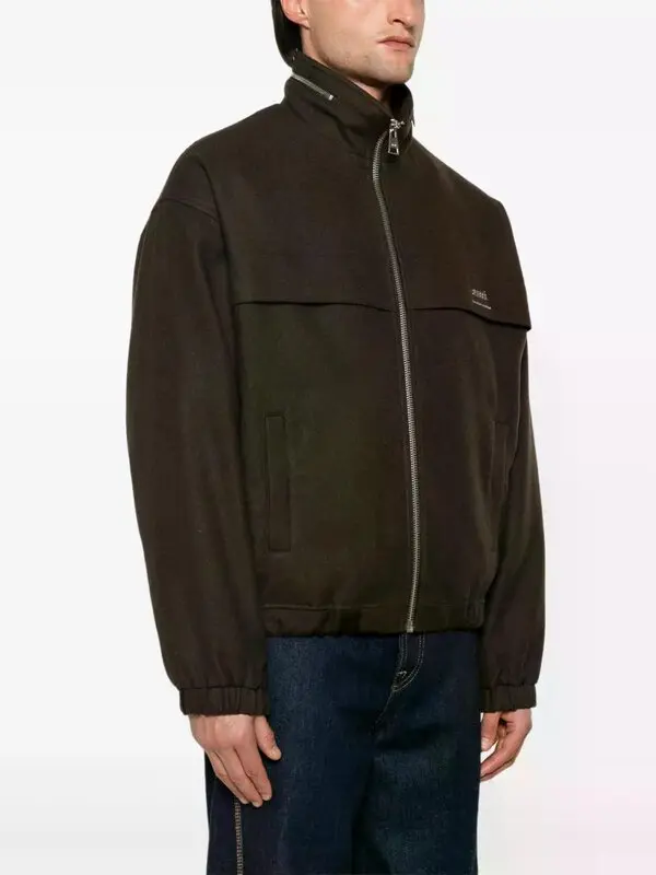 AMI Paris Concealed Hood Virgin Wool Felted Jacket