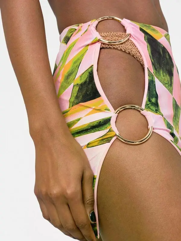 LOUISA BALLOU Coastline Abstract-print Miniskirt