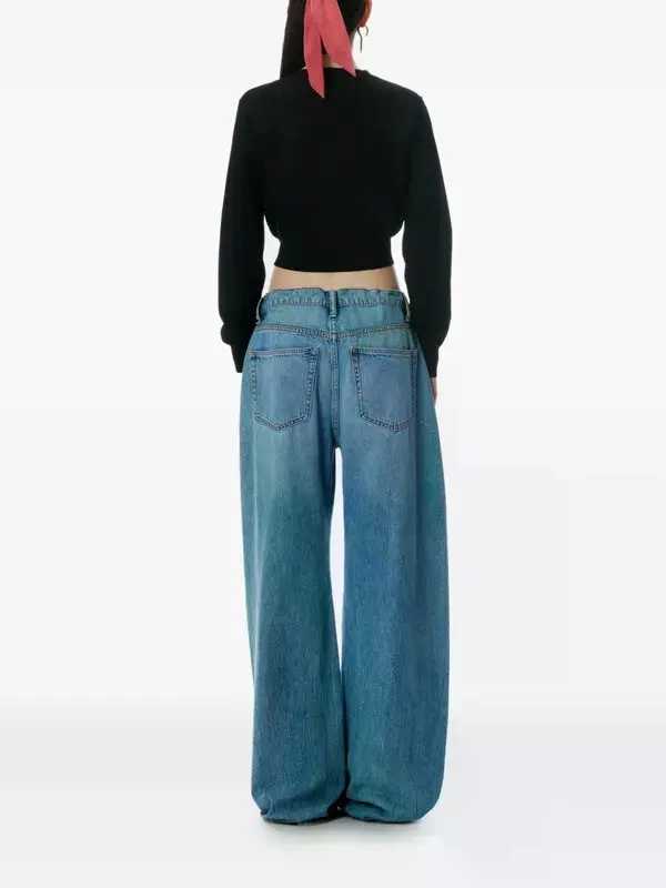 Alexander Wang Logo-print Cropped Cardigan