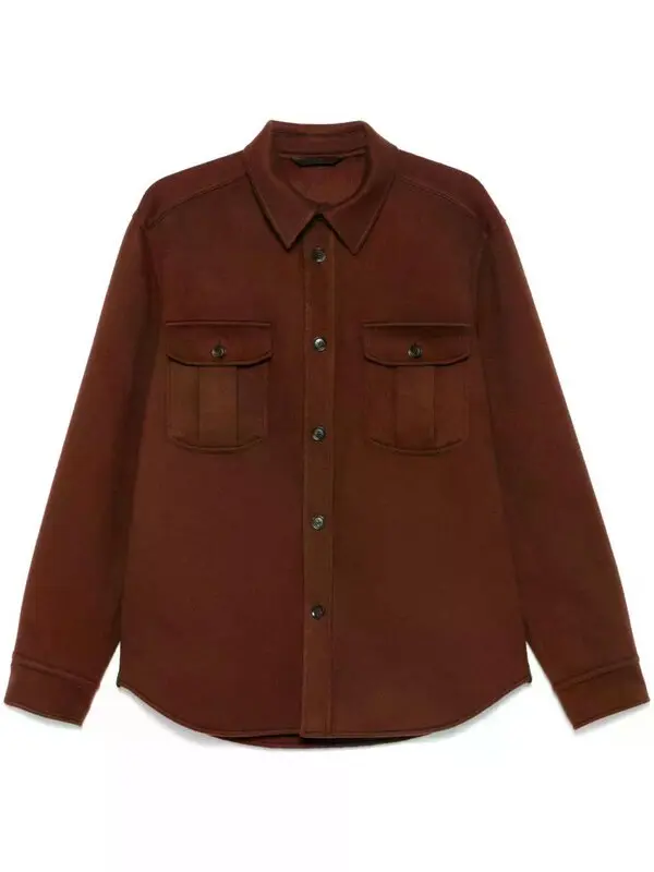Brioni Brushed Shirt - Brown