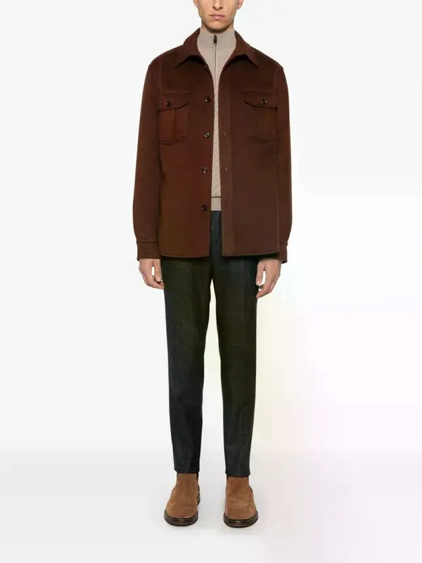 Brioni Brushed Shirt - Brown