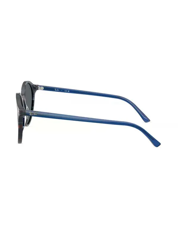 Ray-ban Rb2230 Bernard Round-frame Sunglasses - Blue