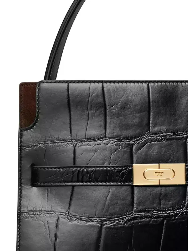 Tory Burch Small Lee Radziwill Textured Leather Bag - Black