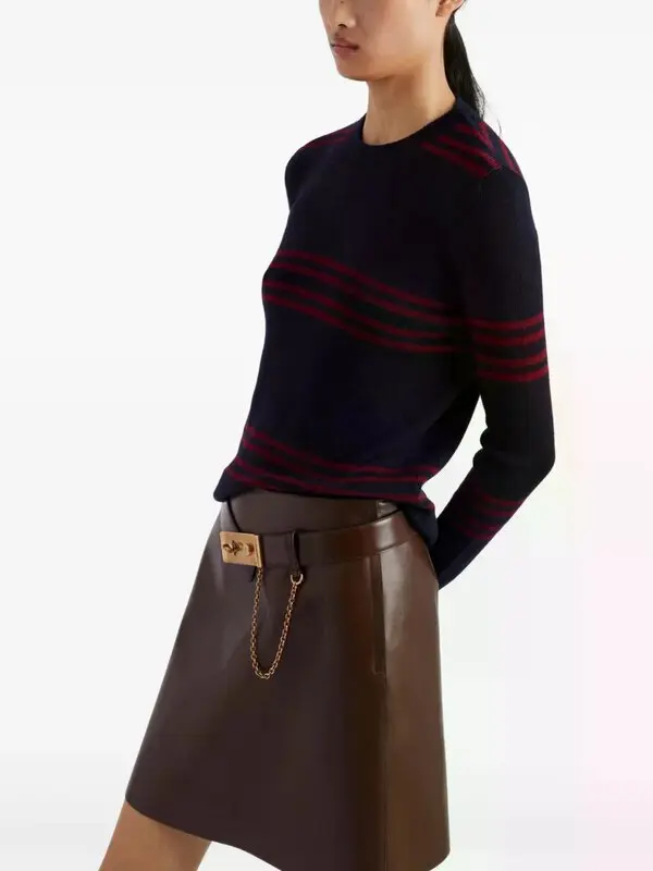 Prada Belted Leather Mini Skirt