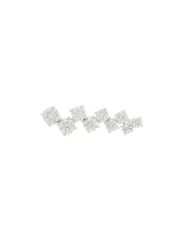 ALINKA 18k White Gold Eva Diamond Left Ear Cuff - Silver