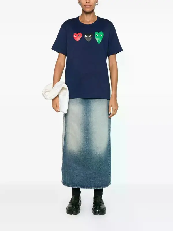 Play Comme Des Garcon Heart-print T-shirt