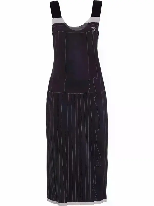 Prada Sleeveless Silk Midi Dress