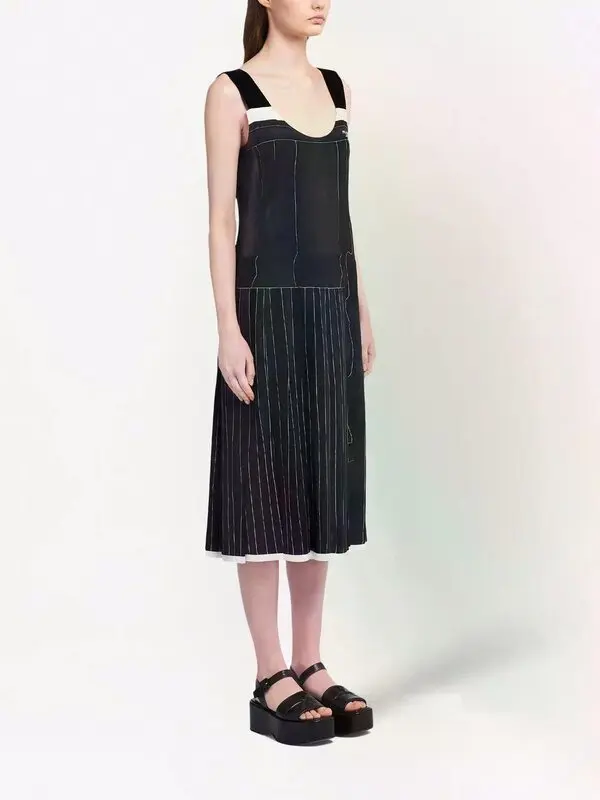 Prada Sleeveless Silk Midi Dress