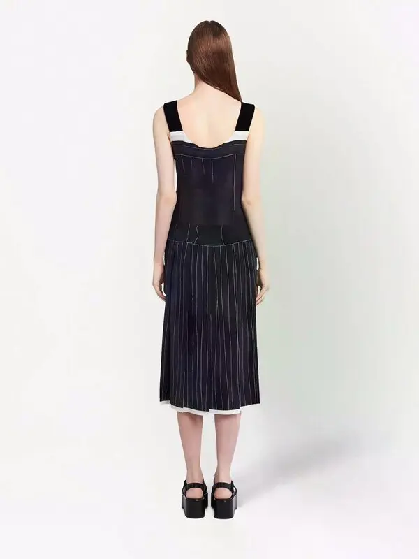 Prada Sleeveless Silk Midi Dress