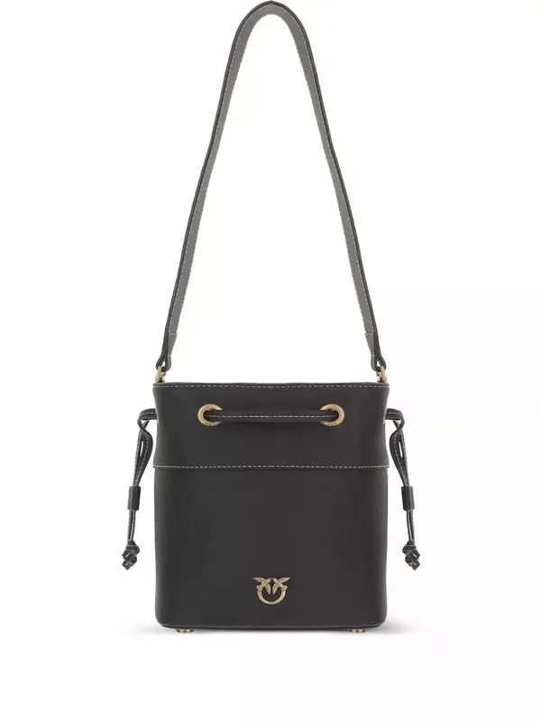 Pinko Leather Shoulder Bag With Signature Love Birds Buckle