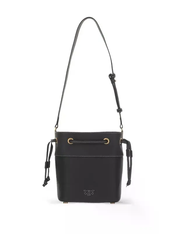 Pinko Leather Shoulder Bag With Signature Love Birds Buckle