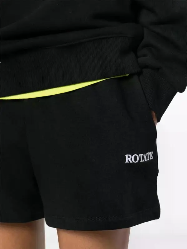 ROTATE BY BIRGER CHRISTENSEN Logo-embroidered Track Shorts