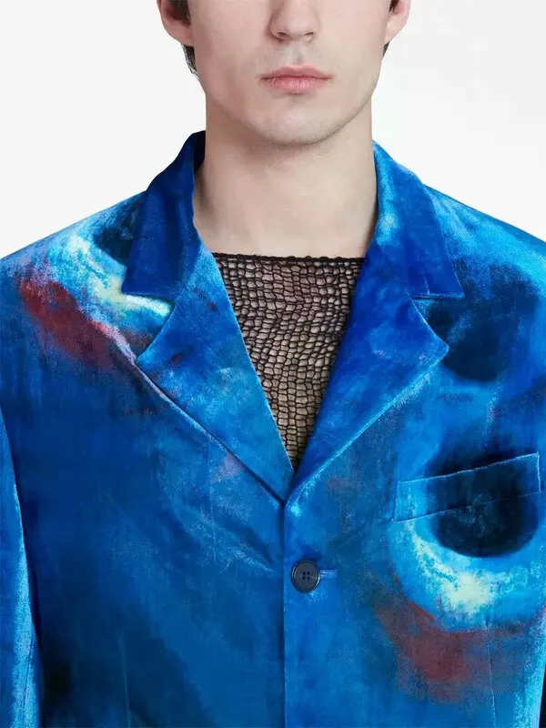 Marni Painterly-print Single-breasted Blazer