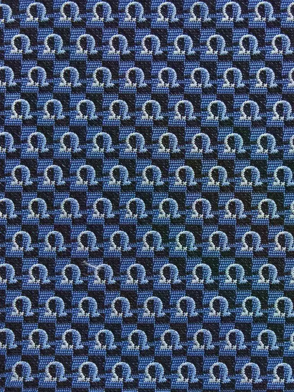 FERRAGAMO Gancini Jacquard Tie - Blue