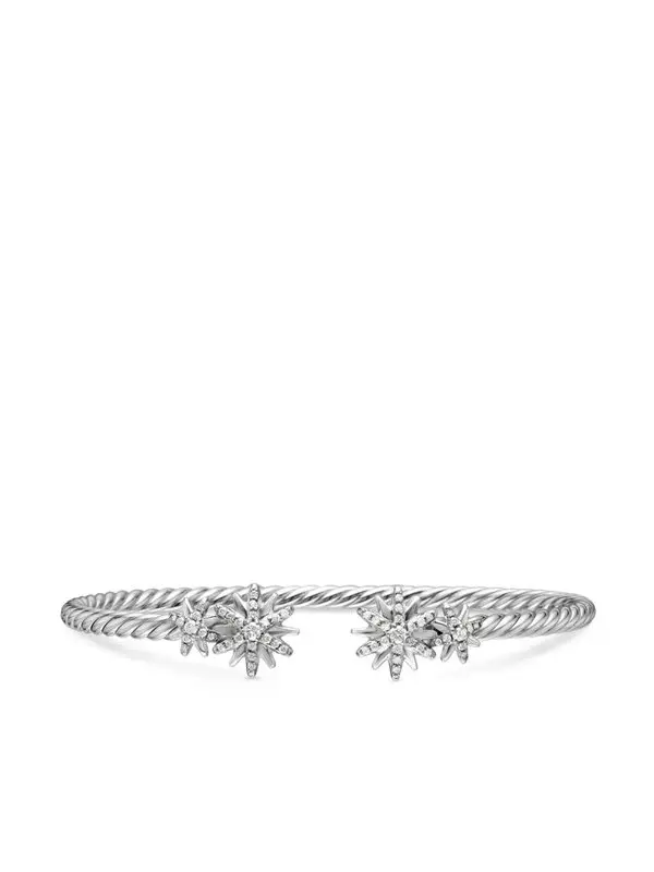David Yurman Sterling Starburst Diamond Bracelet - Silver