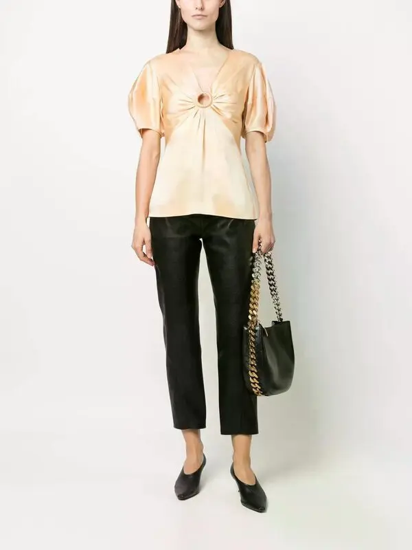 Stella McCartney Puff-sleeve Ruched Blouse