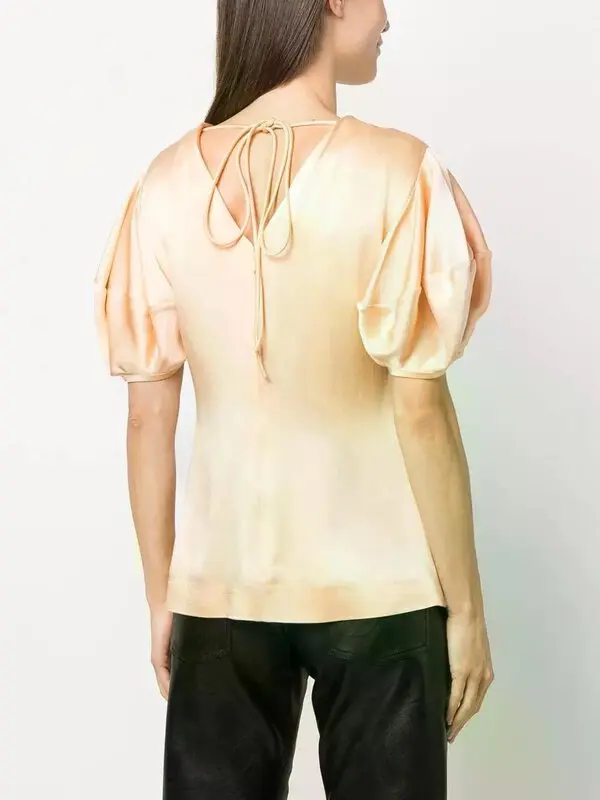 Stella McCartney Puff-sleeve Ruched Blouse