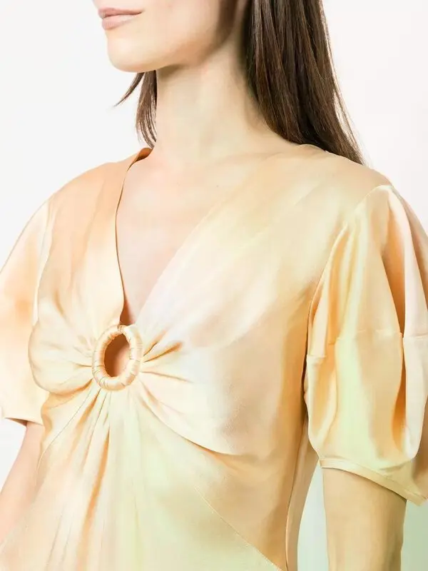 Stella McCartney Puff-sleeve Ruched Blouse