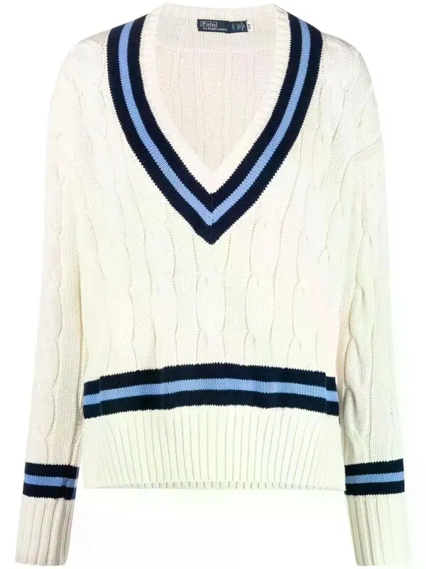 Polo Ralph Lauren Cable-knit Cricket Jumper - Neutrals