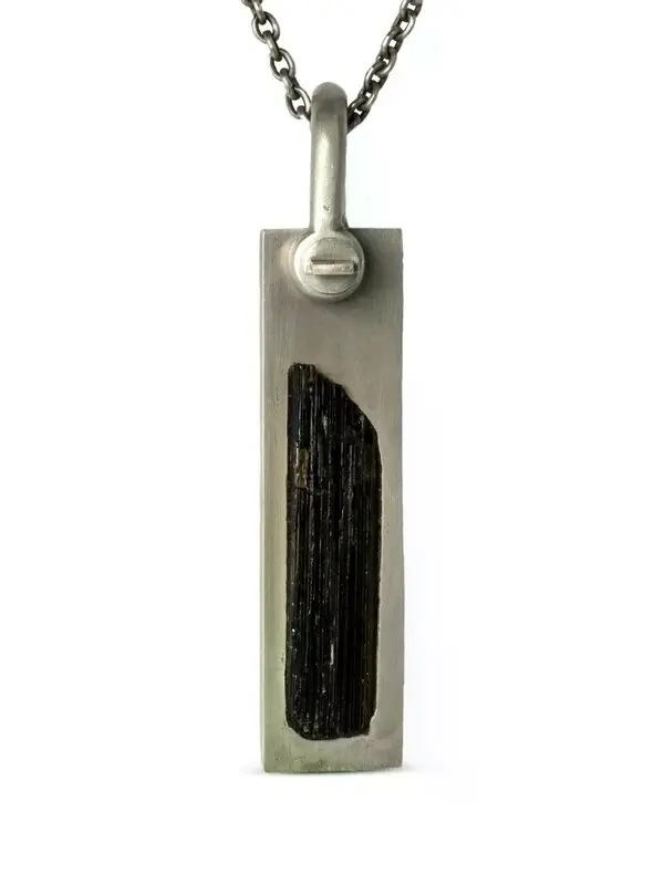 PARTS OF FOUR Plate Specimen Enstatite Necklace - Silver
