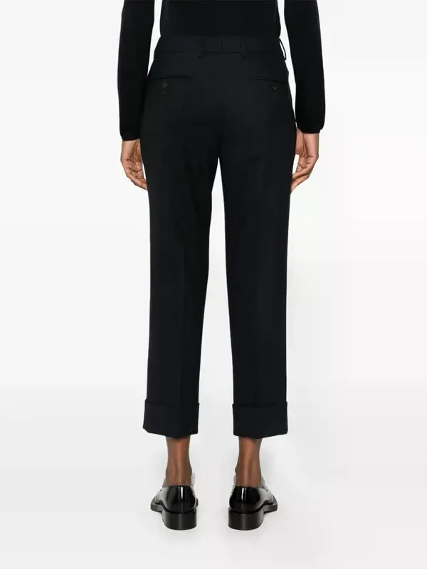 Incotex Cropped Virgin Wool Trousers