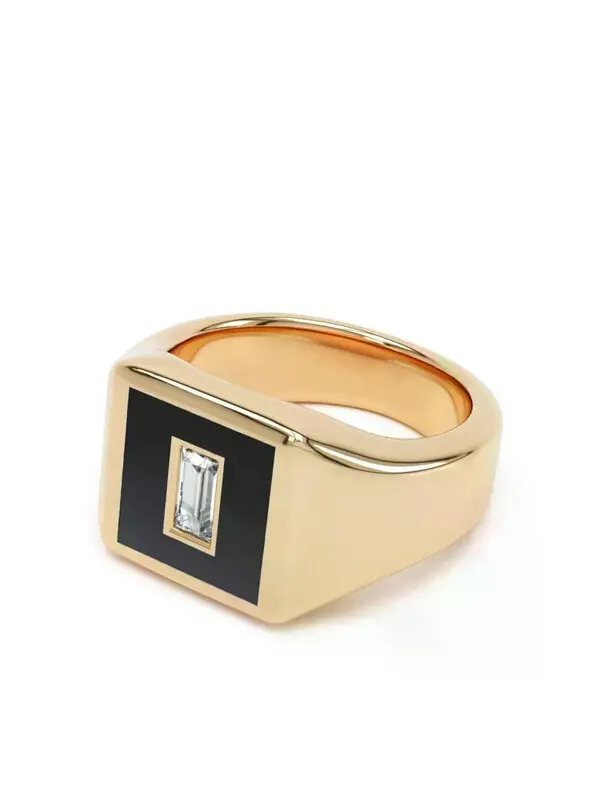 LOEV 14kt Yellow Eternity Diamond Signet Ring - Gold