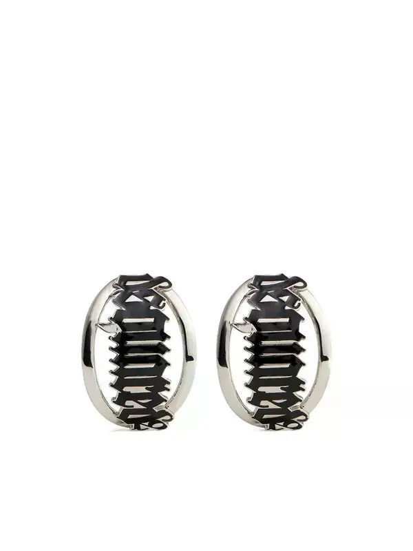 Dsquared2 Logo-plaque Clip-on Earrings - Silver