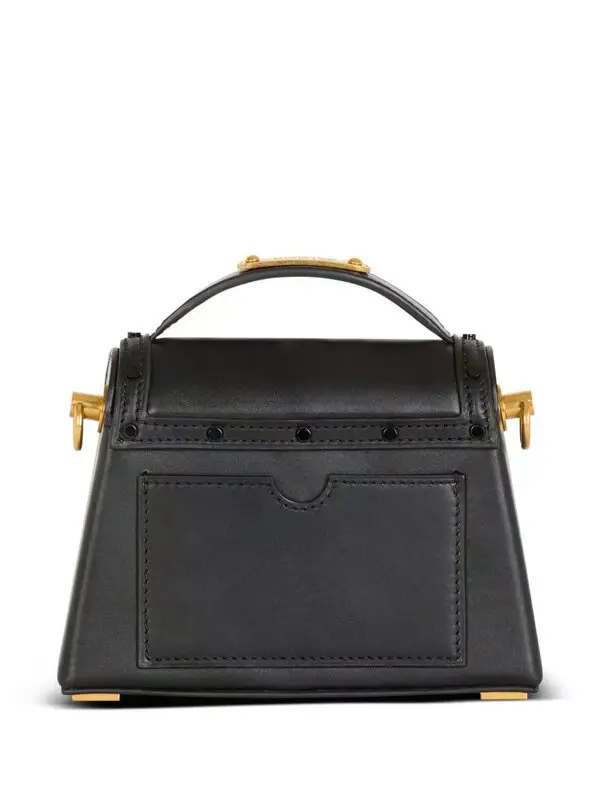 Balmain B-buzz Dynasty Leather Shoulder Bag - Black