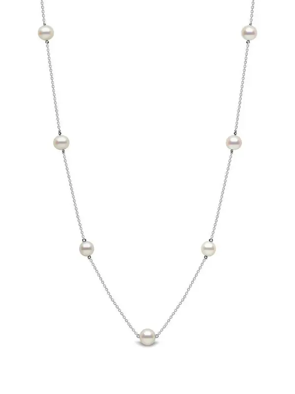 Yoko London 18kt White Gold Freshwater Pearl Necklace - Silver