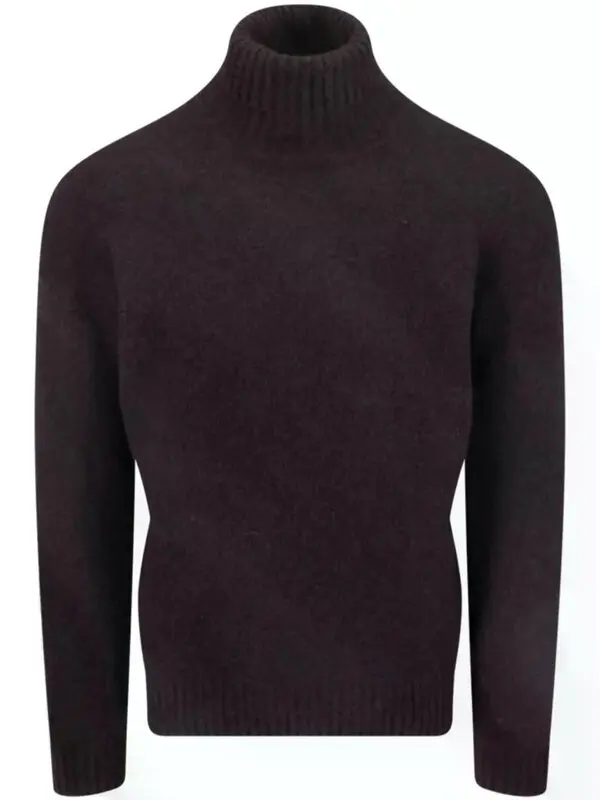 DRUMOHR Wool Roll Neck Sweater - Brown