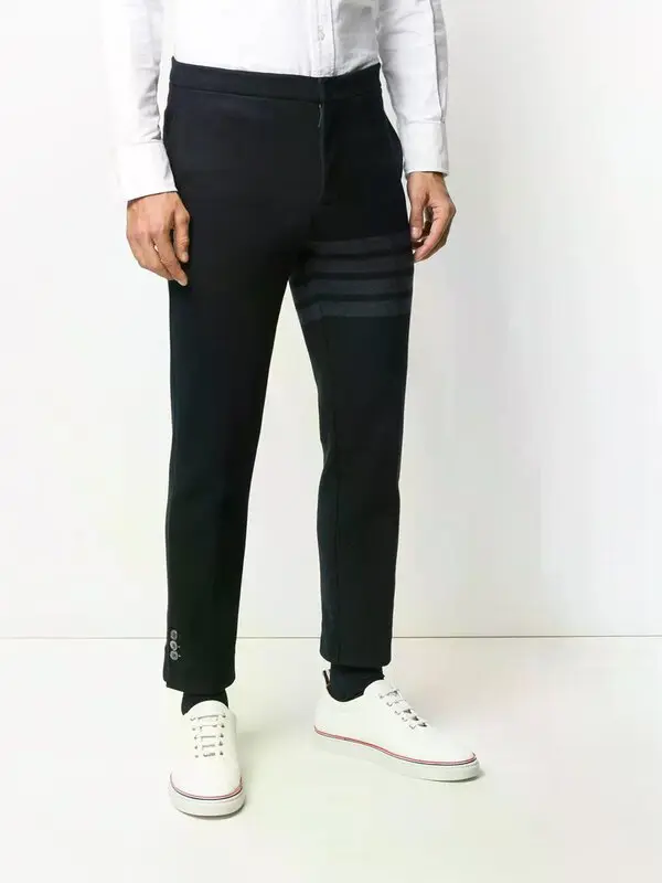 Thom Browne 4-bar Slim-fit Tonal Trousers